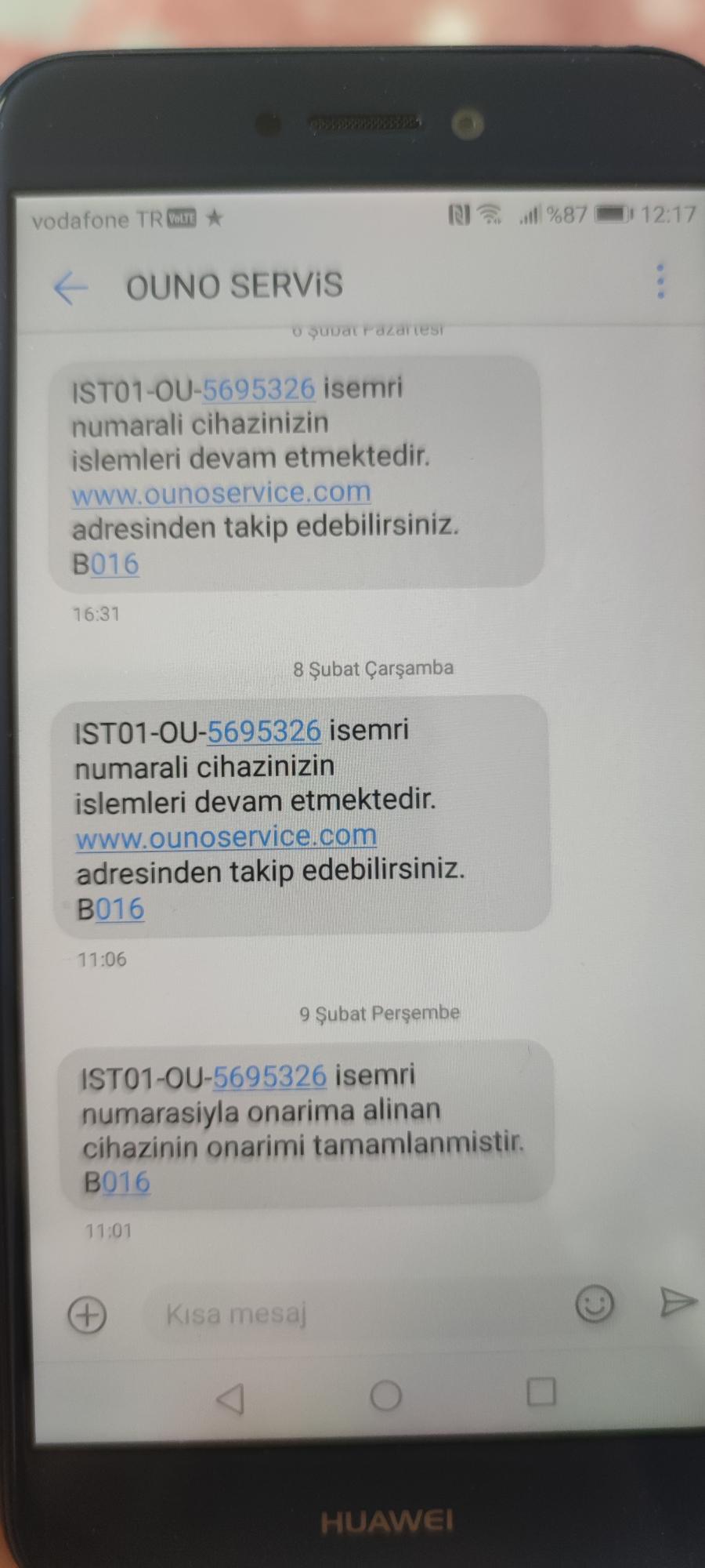 Ouno Service Teknik Servis Kargo Süreci - Şikayetvar