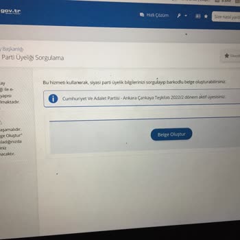 e-Devlet | Turkiye.gov.tr Siyasi Parti Üyeliği Şikayetleri - Şikayetvar