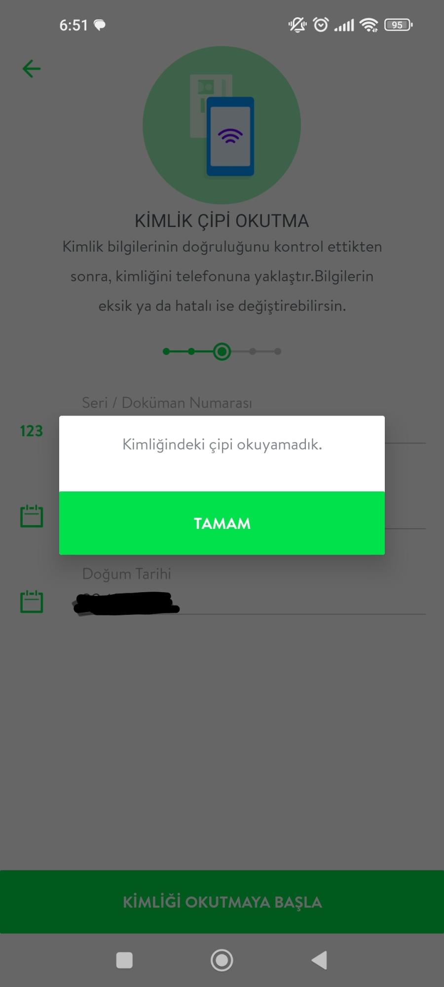 Cepte TEB Mobil Uygulama Çipli Kimlik Kart Okuyamaması - Şikayetvar