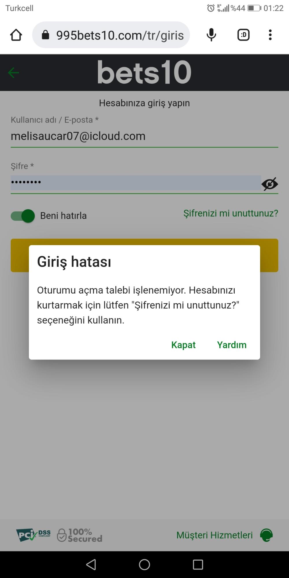 Bets10 Hesabıma Erişemiyorum Bilerek Yapılıyor Daha Önce De Rutin Kontrol - Şikayetvar