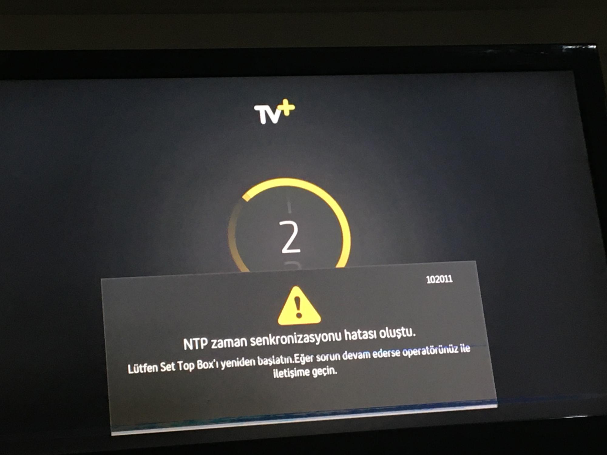 Turkcell TV+ TV + 4K Npt Zaman Senkronizasyon Hatası - Şikayetvar