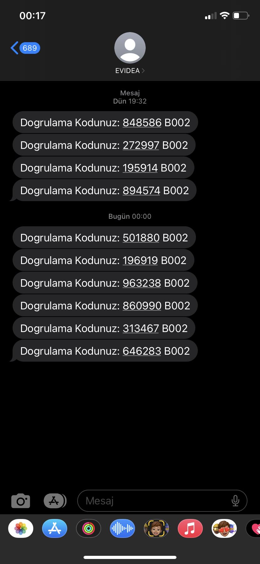 Evidea Sürekli SMS Den Doğrulama Kodu Geliyor - Şikayetvar