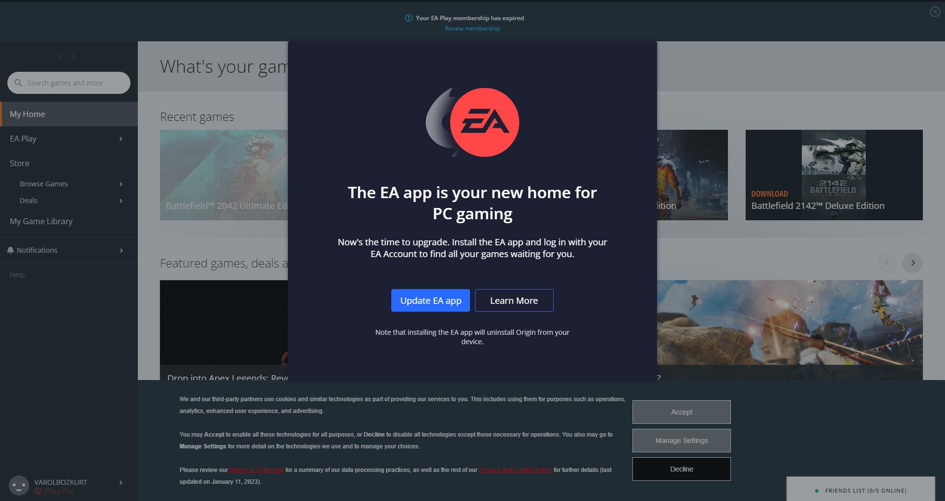 Origin.com Ea App Üzerinde Satın Aldığım Oyun Kayboldu - Şikayetvar