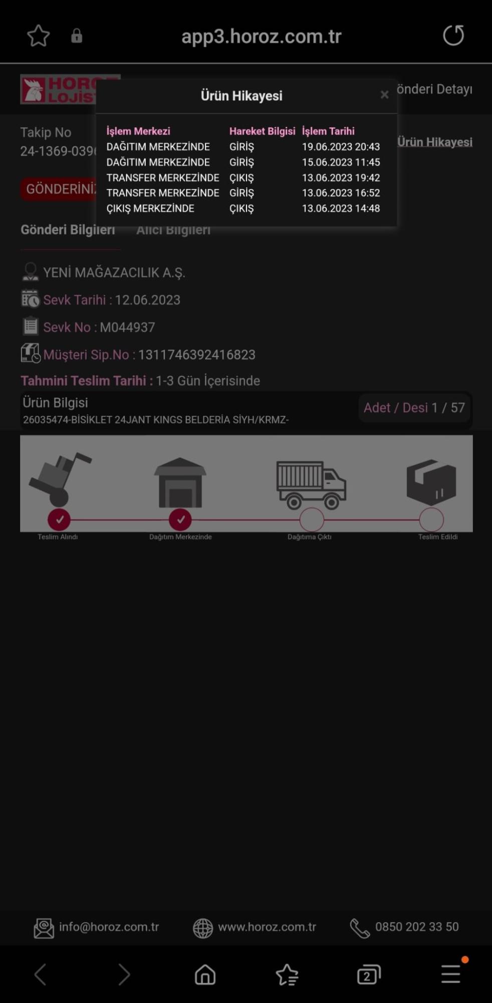 Horoz Lojistik Yetersizliği Ve Muhatap Olmaması - Şikayetvar