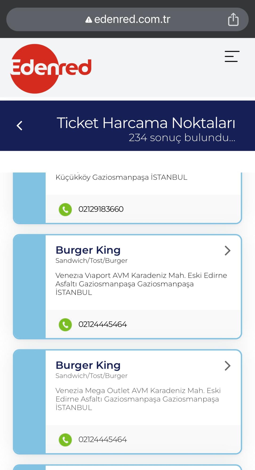 Viaport Venezia Burger King Ticket Kart Problemi - Şikayetvar
