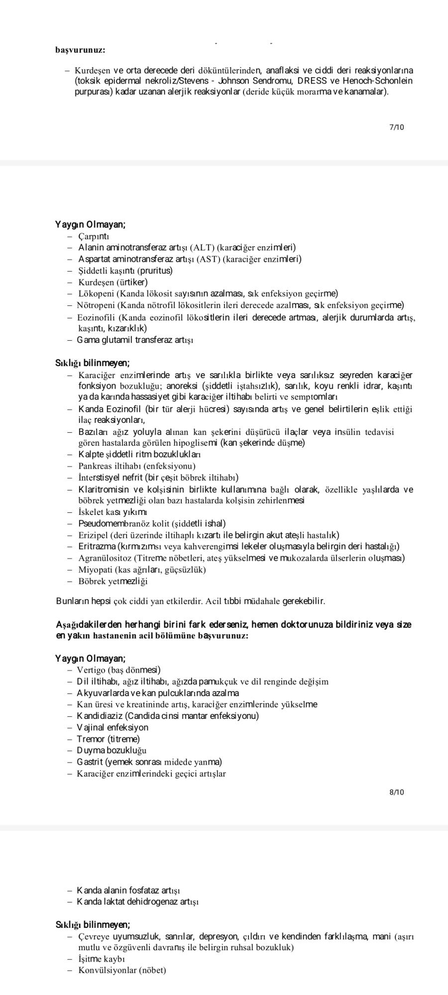Atabay İlaç Firması Klamer İlacının Yan Etkileri - Şikayetvar