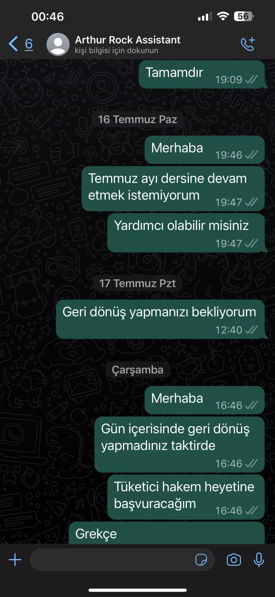 Arthur Rock (sirarthurrock.com) Temmuz Ayı Eğitimlerinden Şikayetçiyiz ...