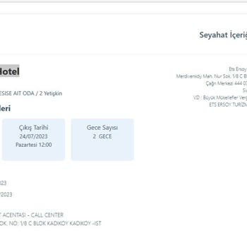 Etstur Tatil Oteli Hakkında - Şikayetvar