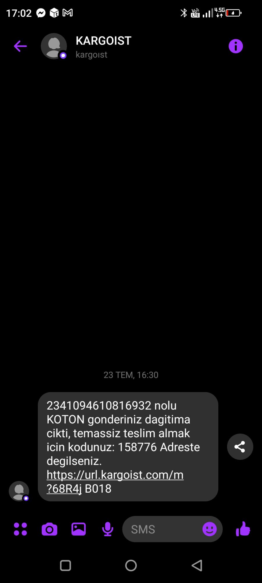 Kargoist Kargo Firmasının Bir Türlü Ürünü Teslim Edememesi - Şikayetvar