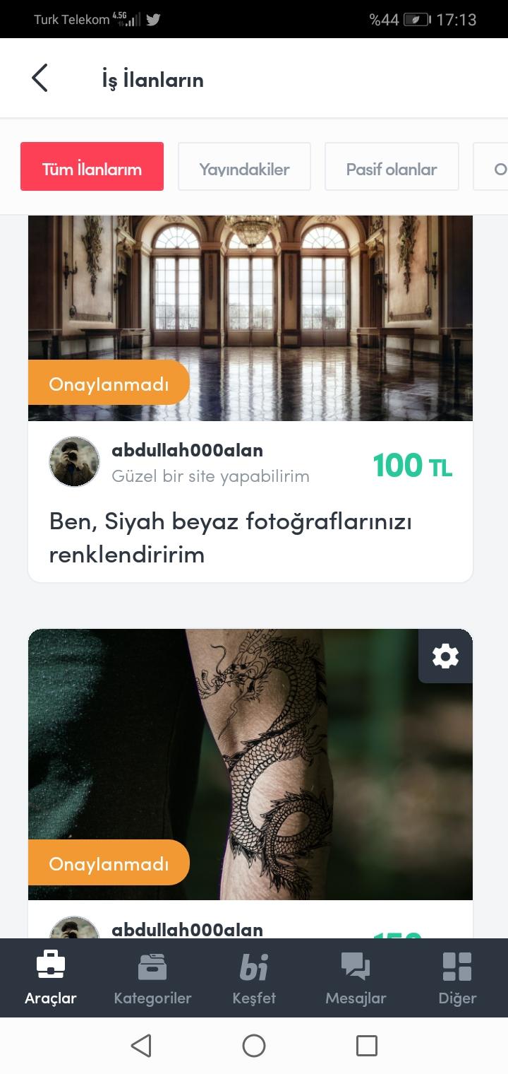 Bionluk (bionluk.com) İlanlarımın Onaylanmaması - Şikayetvar