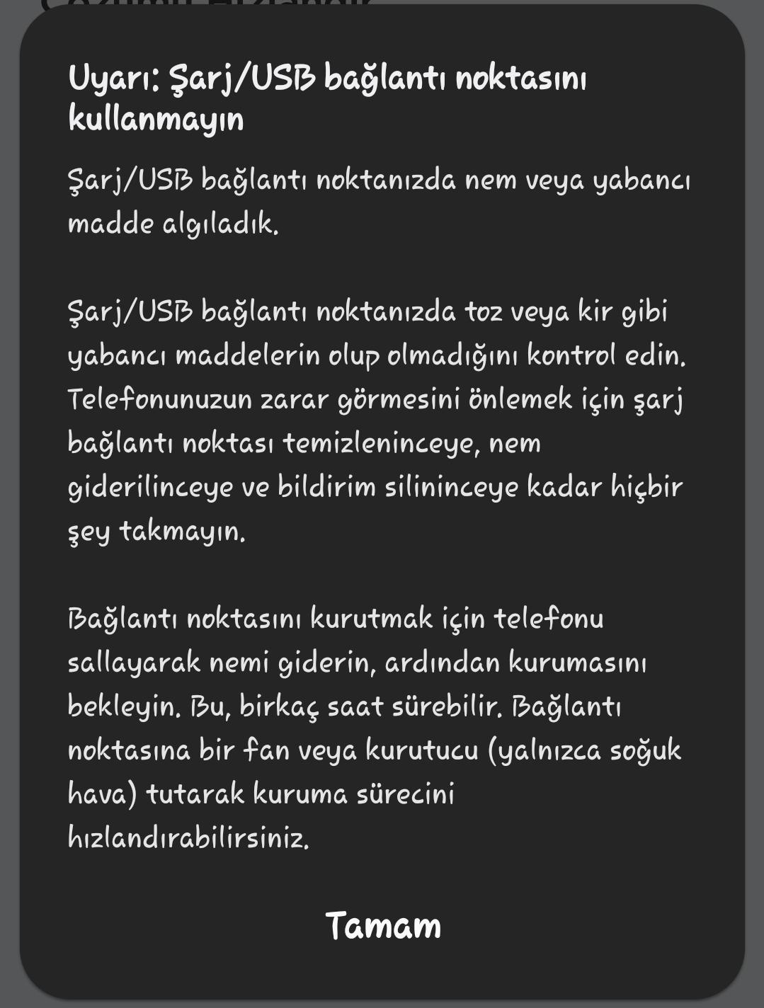 Samsung Telefon Samsung Galaxy A54 5G USB Bağlantısı Nem Sorunu - Şikayetvar