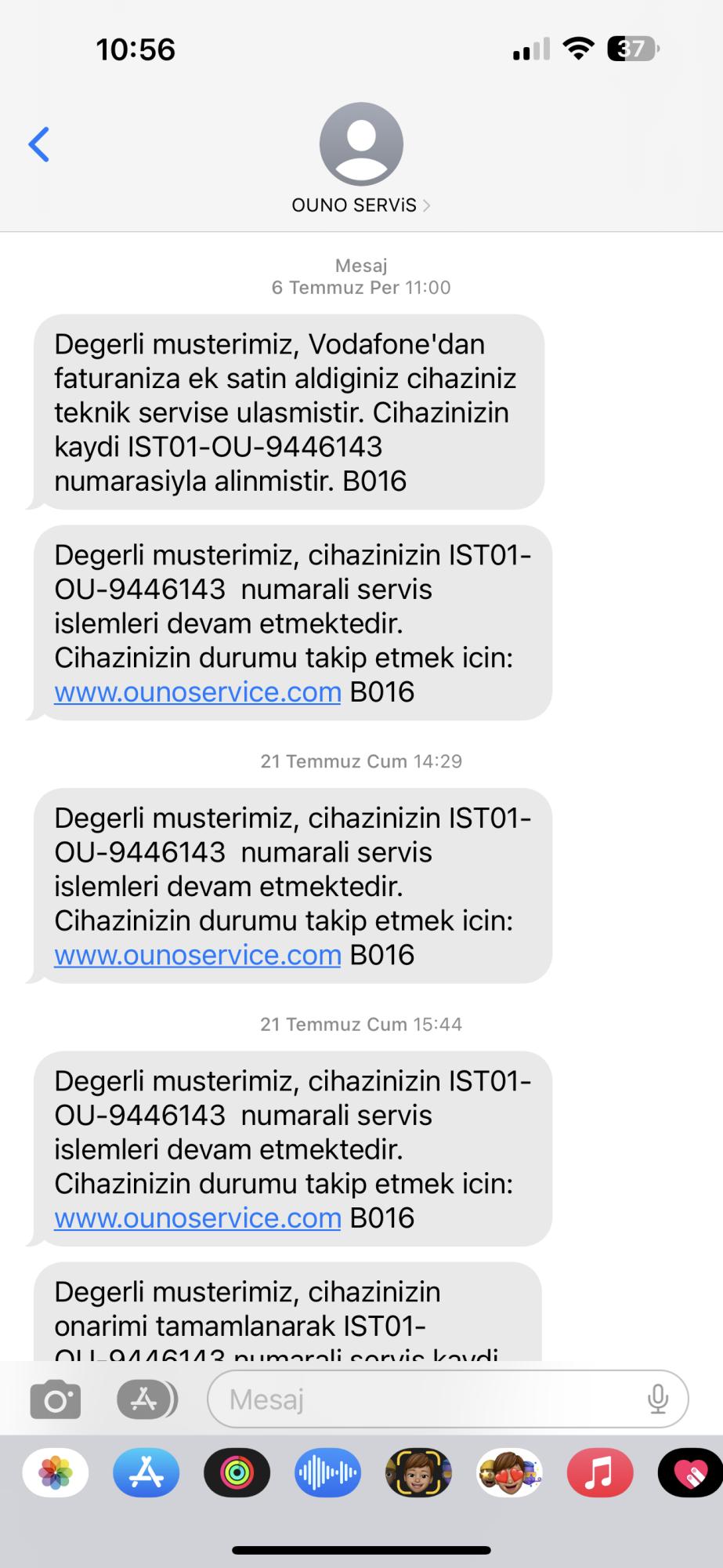 Ouno Service Ouno Servisi Farklı Model İle Değişim Yaptı Ve Tarafıma Bildirmedi - Şikayetvar