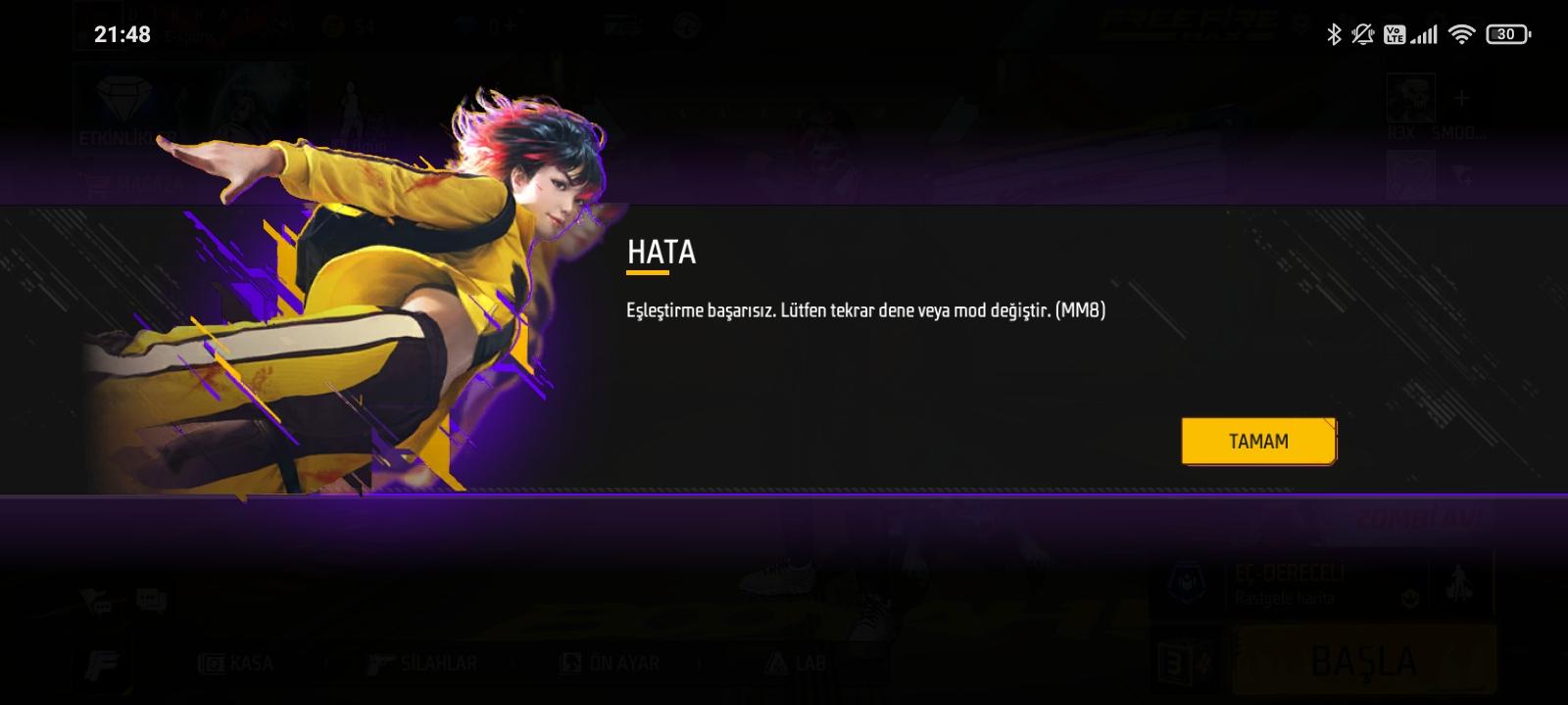 Garena Free Fire Firee Fire Eşleştirme Hatası - Şikayetvar