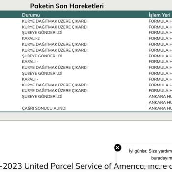 UPS Türkiye Hub ve Kapalı Şikayetleri - Şikayetvar