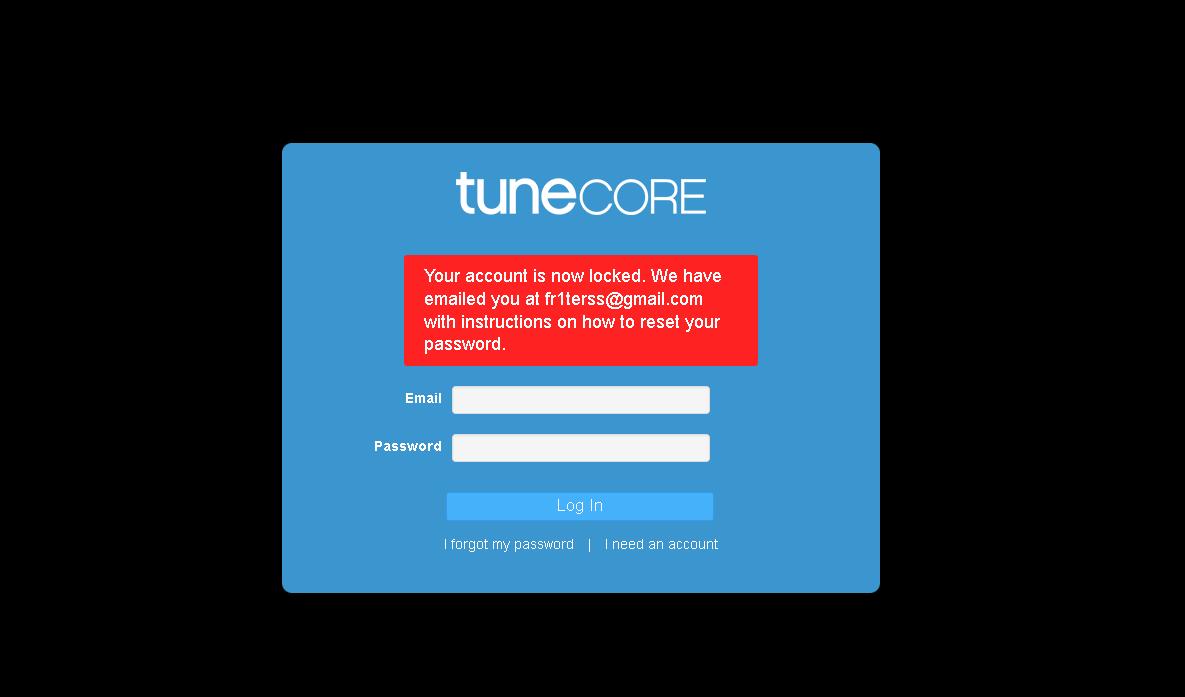 TuneCore Tune Core Hesabıma Giremiyorum - Şikayetvar