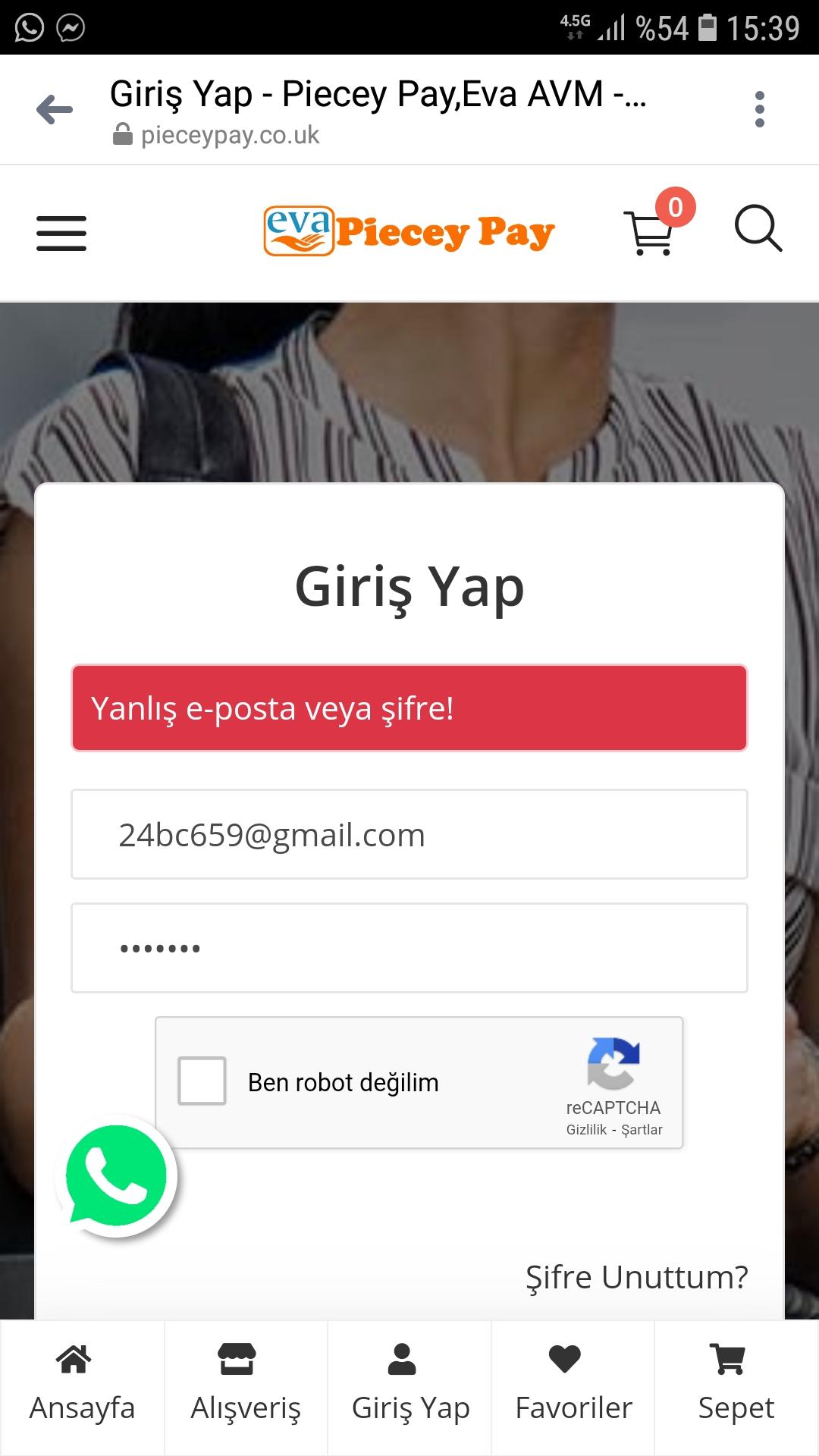 Eva AVM Ye Giriş Sağlayamıyorum - Şikayetvar