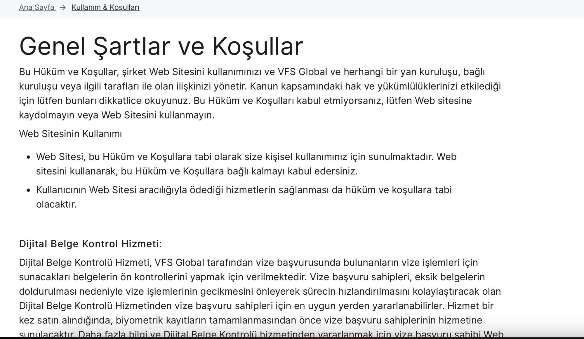 VFS Global'in Randevu Ücreti İadesi Saçmalığı - Şikayetvar