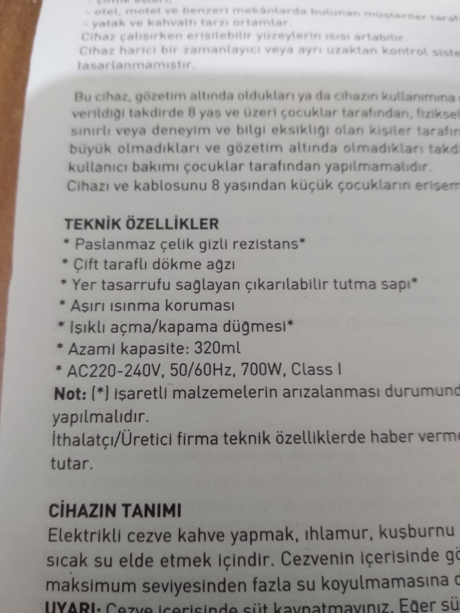Sinbo Scm 2969 Elektrikli Cezve - Şikayetvar