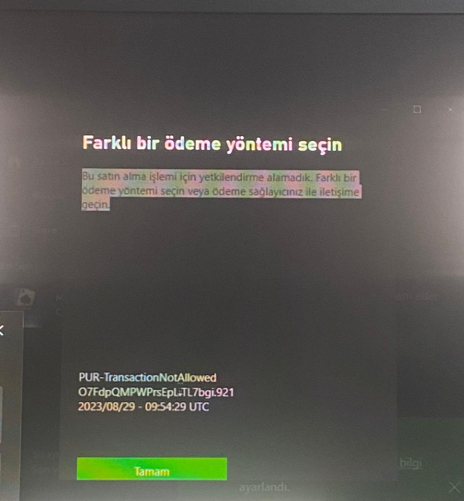 Xbox Game Pass Ultimate Farklı Bir Ödeme Yöntemi Seçin Diyor - Şikayetvar