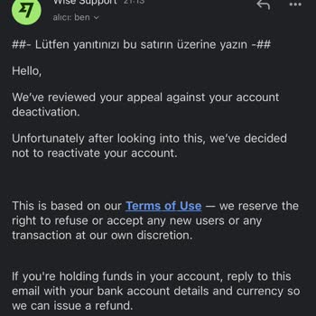 My Wise account got blocked but I wasn't expecting it, how can I take ...