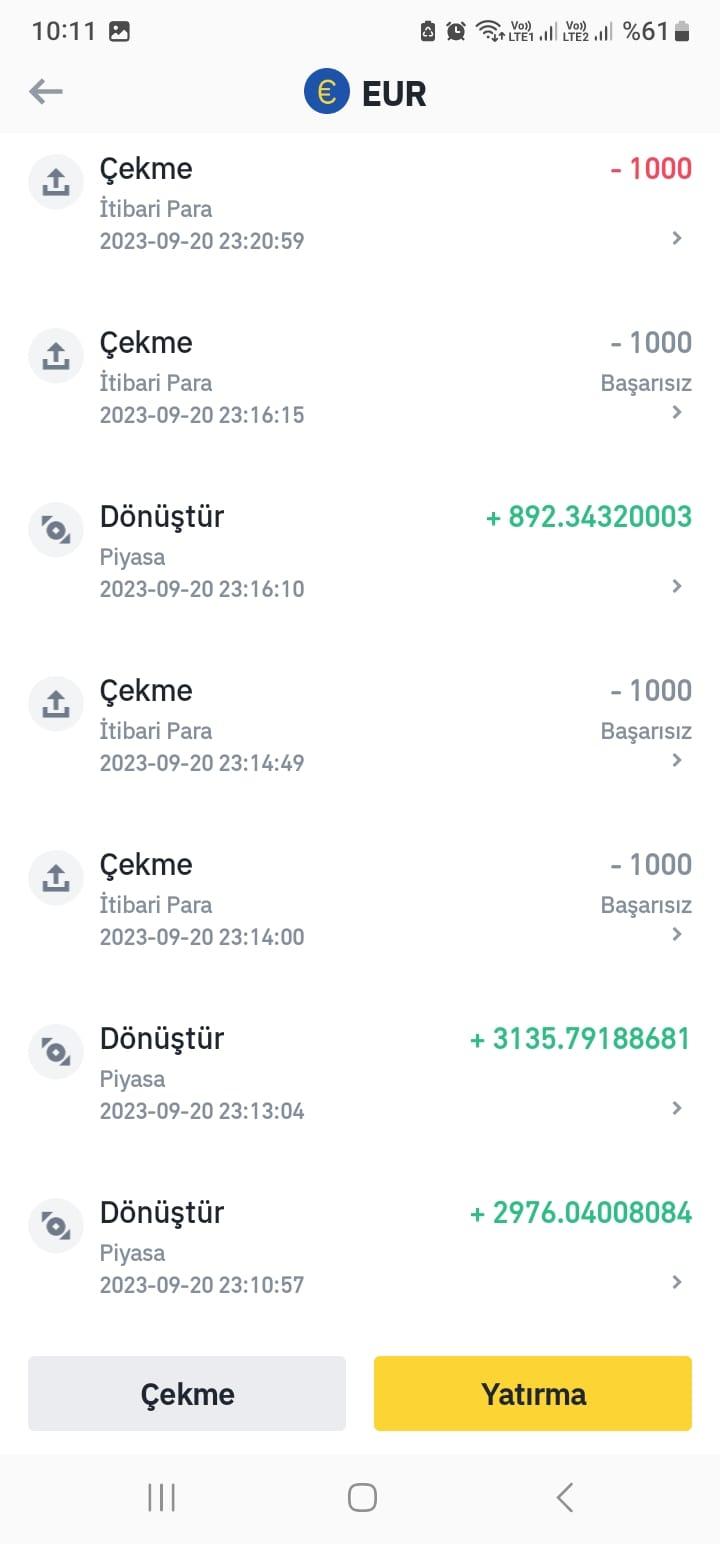 Binance Hesabımdaki Kripto Paralarımın Euro'ya Çevrilmesi Sorunu ...