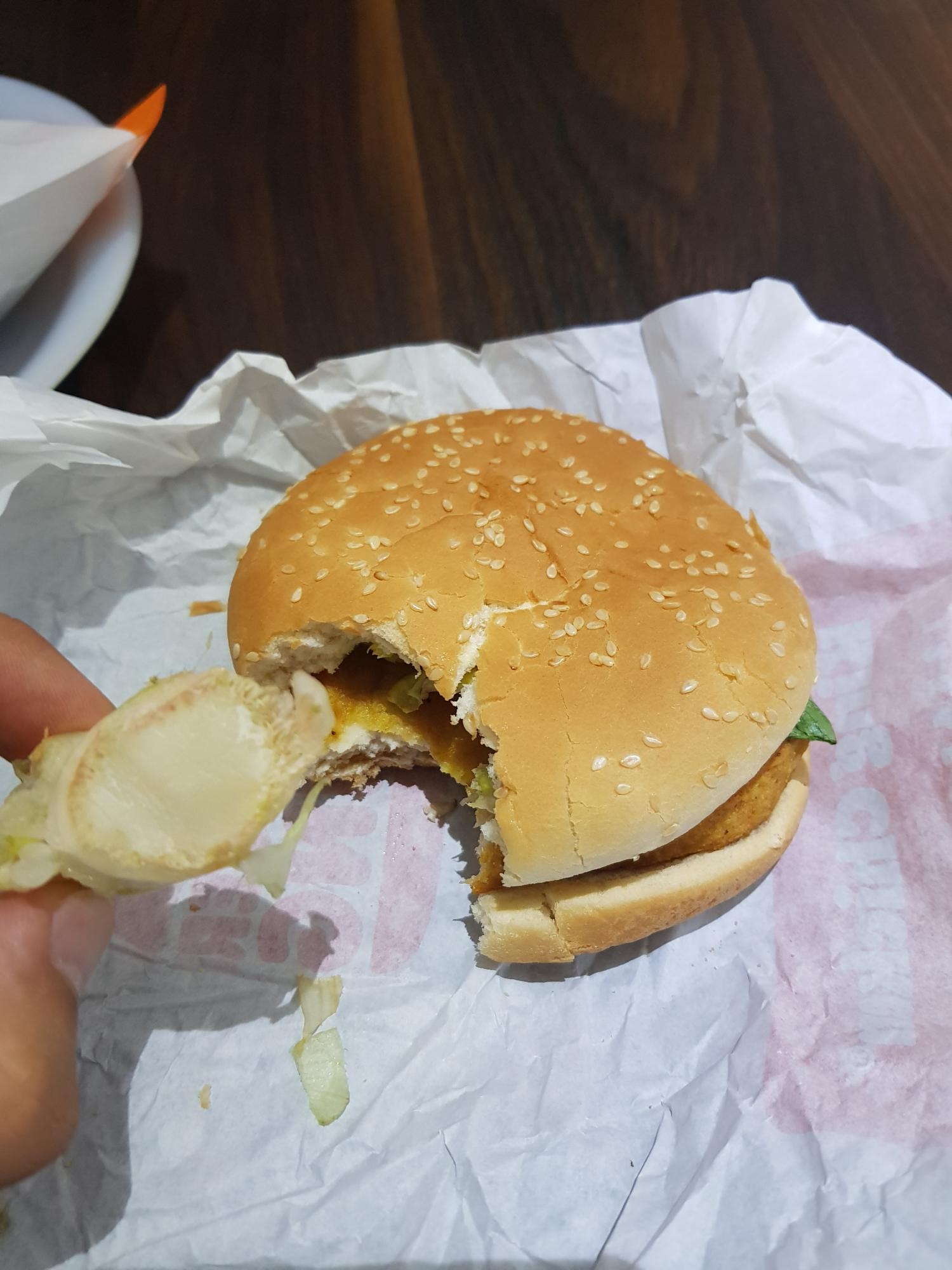 Unwanted Surprise in My Burger at Denizli Teras Park Burger King Branch ...