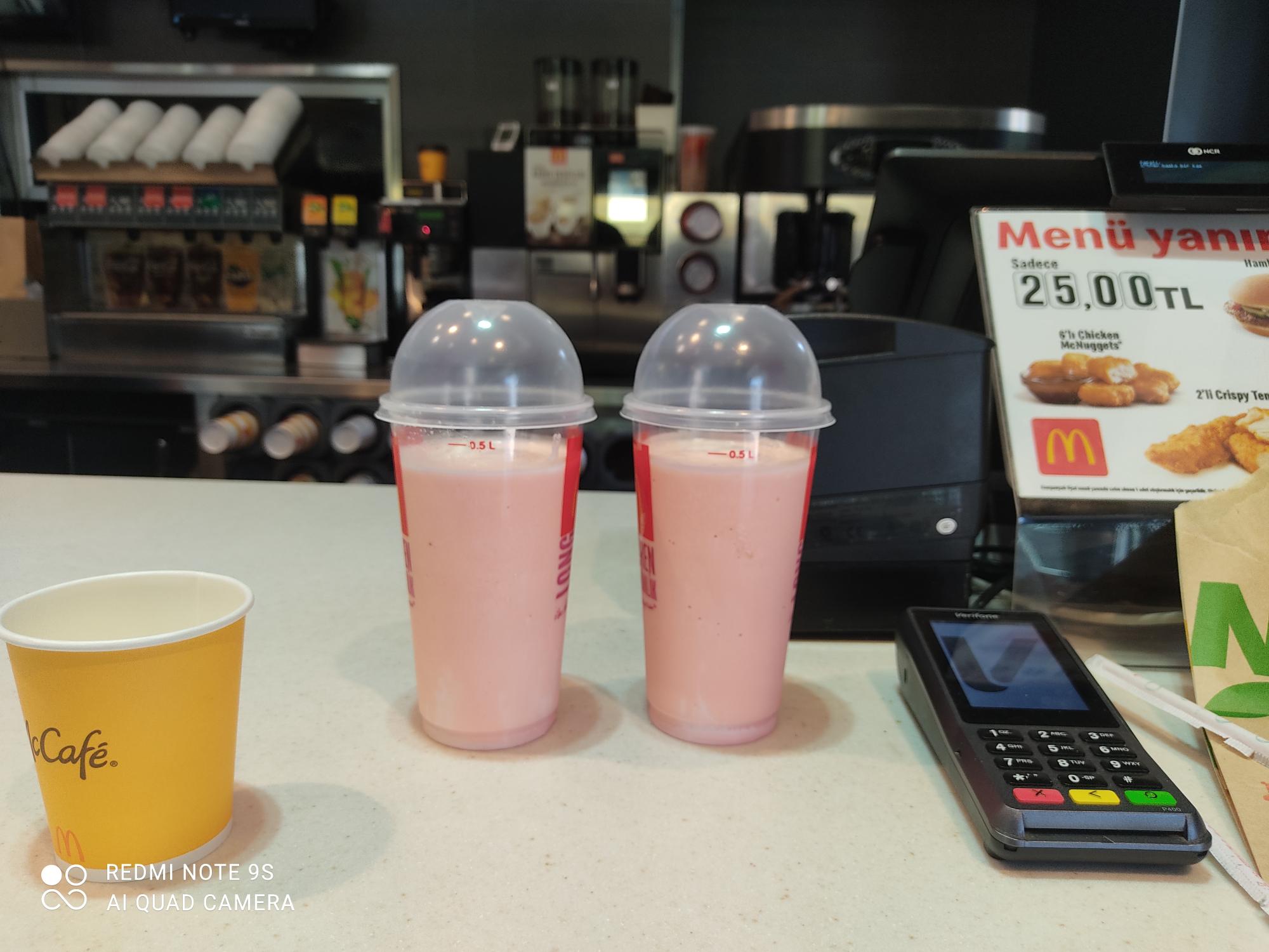McDonald's Milkshake Bardaklarını Eksik Dolduruyorlar - Şikayetvar