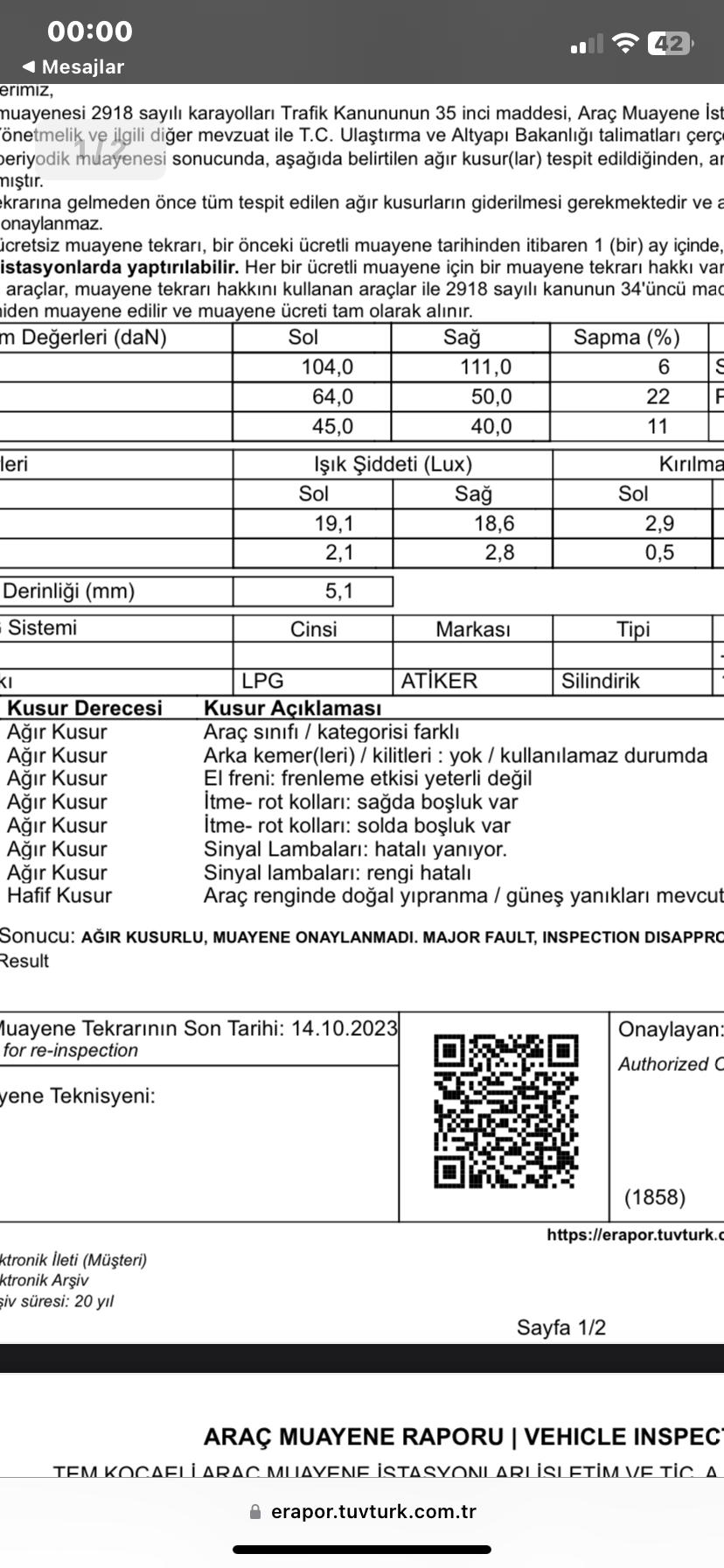 TÜVTÜRK 23 Yıldır Aynı Ruhsat Ama Araç Sınıfı Değişmiş? - Şikayetvar