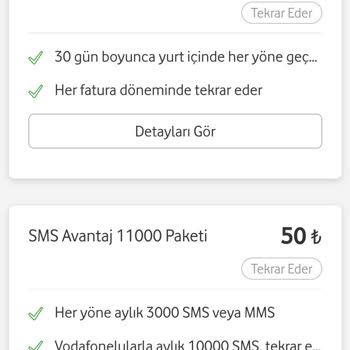 Vodafone Sms Paketi Al ve Sms Paketleri Şikayetleri - Şikayetvar