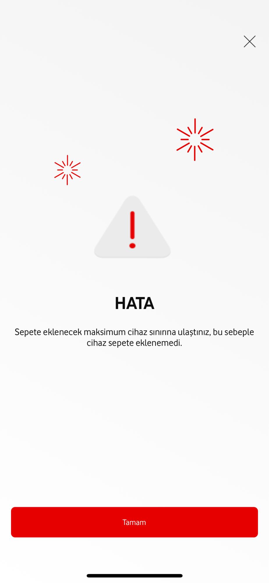 Çözüldü: Vodafone Sepete Eklenecek Maksimum Cihaz Sınırına Ulaştınız ...
