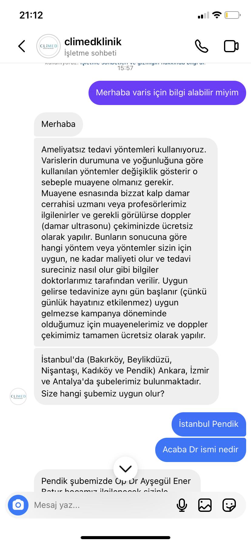 Climed Klinik Climed Tedavi Merkezi Branşı Olmayan Doktor - Şikayetvar