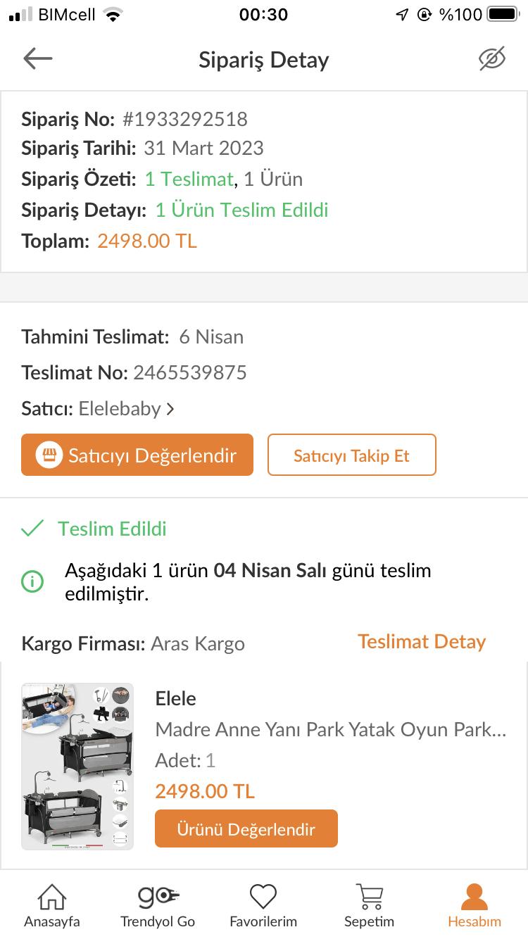 Çözüldü: Elele Baby İlk Kullanımda Bozulan Dönence - Şikayetvar