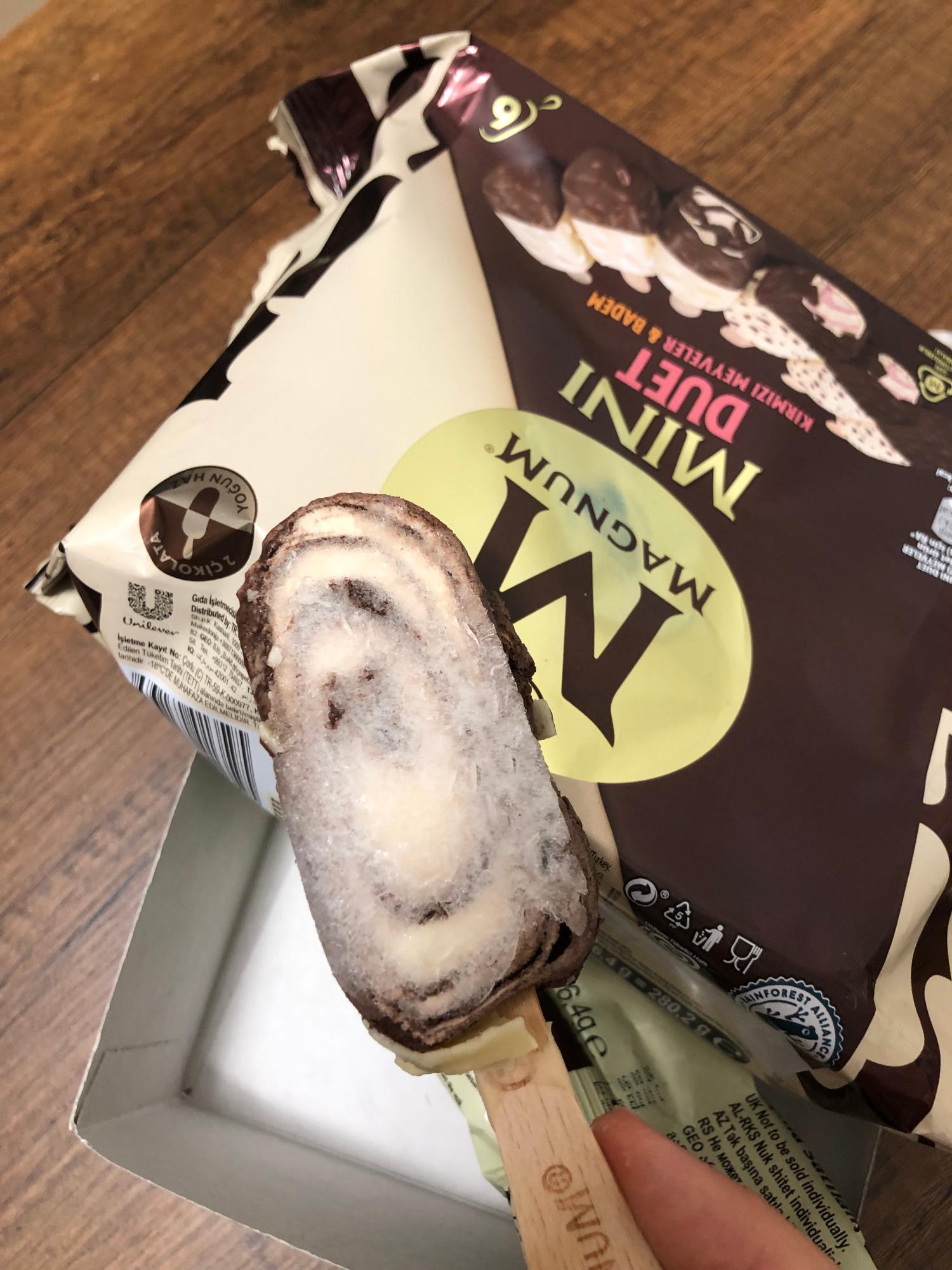 Spoiled Magnum Ice Cream Filled with Ice and Bad Chocolate - Xolvie