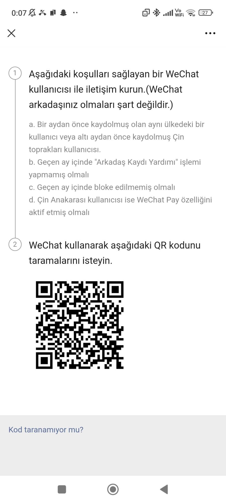 Wechat Uygulamasının Güvenlik Doğrulaması - Şikayetvar