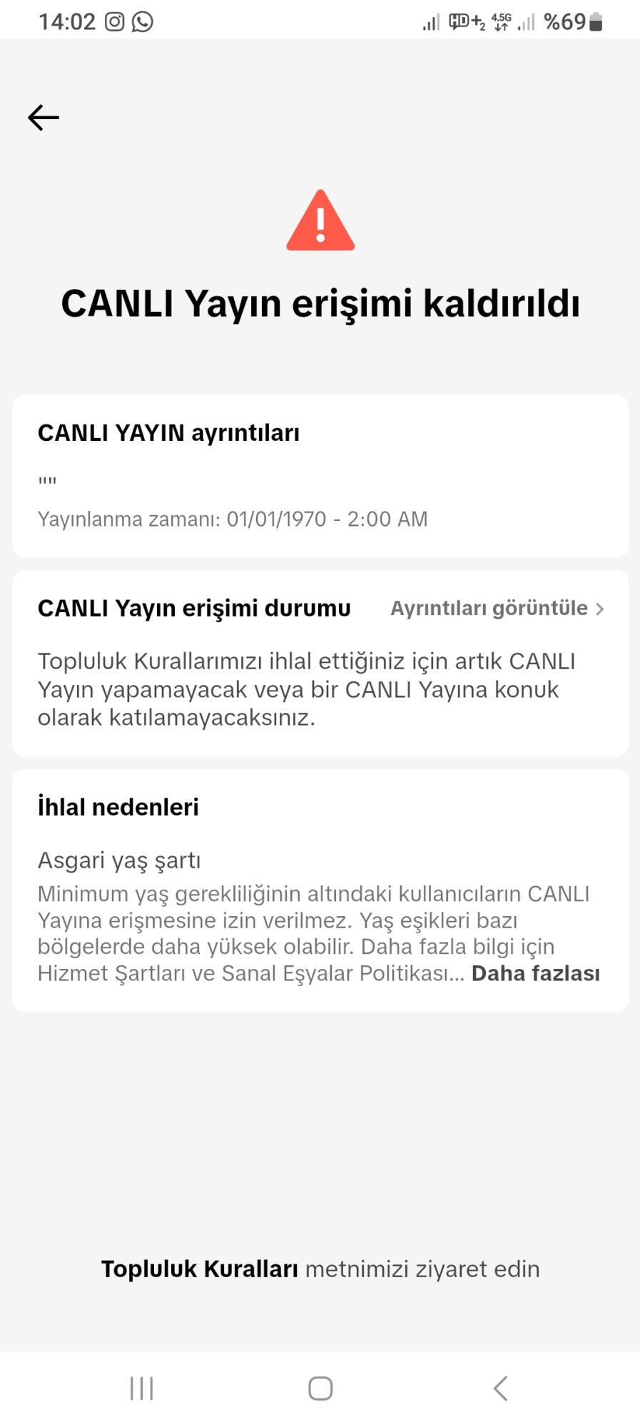 TikTok Canlı Yayın İhlali - Şikayetvar