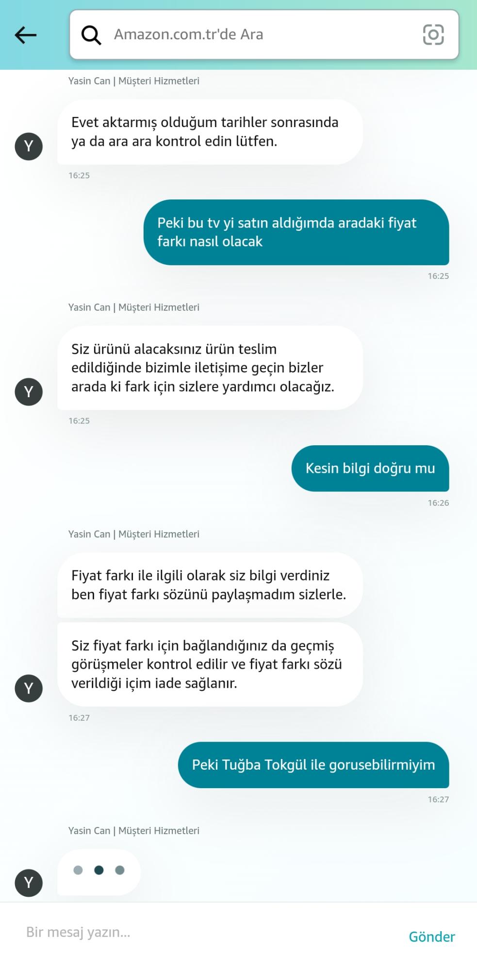 Amazon Ve Samsung TV Geri İade - Şikayetvar