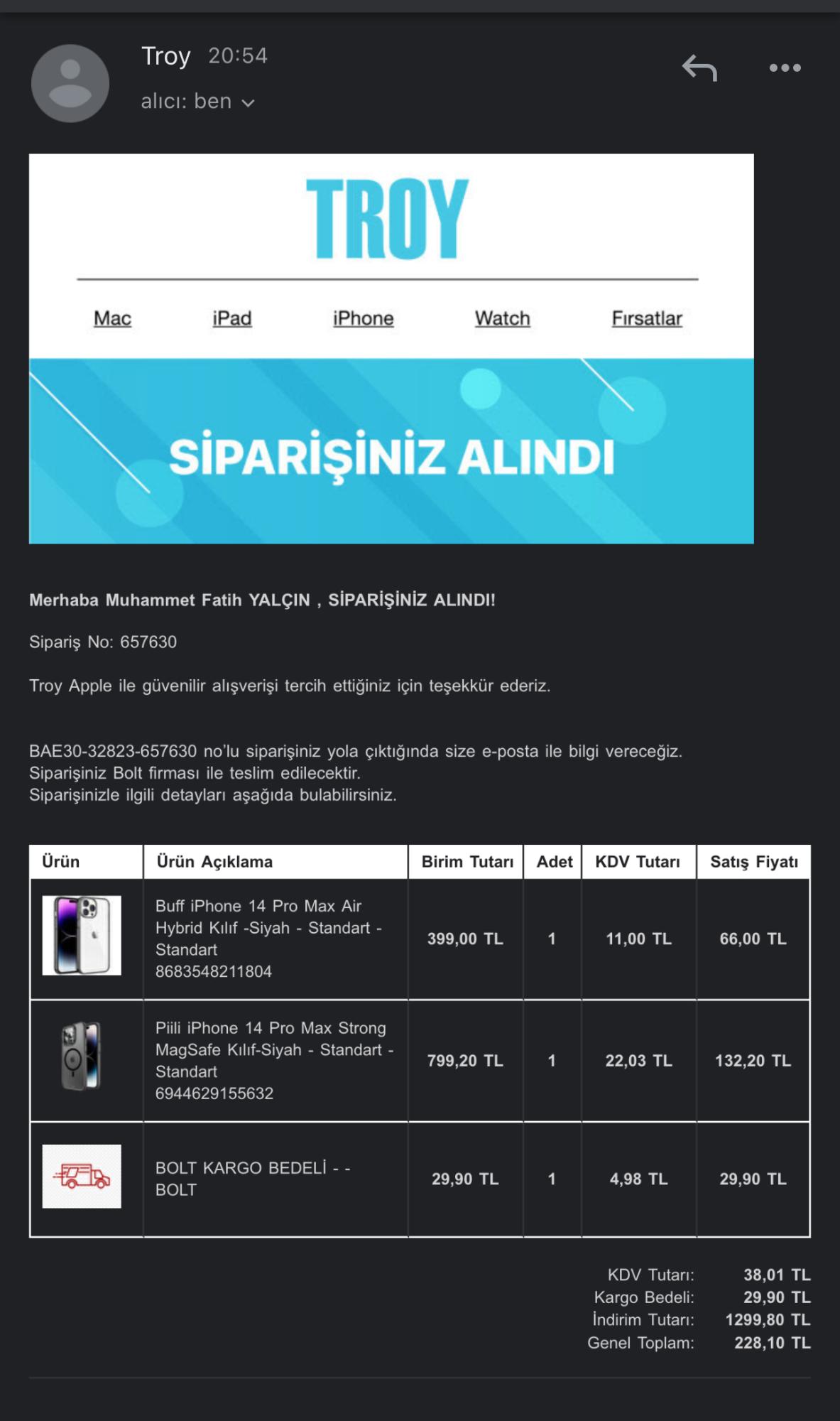 Troy Apple Premium Partner TROY Troy Yalandan İndirim Kodu Gönderiyor - Şikayetvar