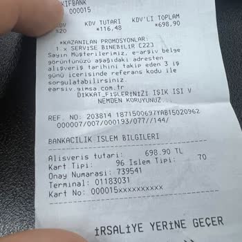 Gimsa Gimsa Market Fatura Sorunu - Şikayetvar
