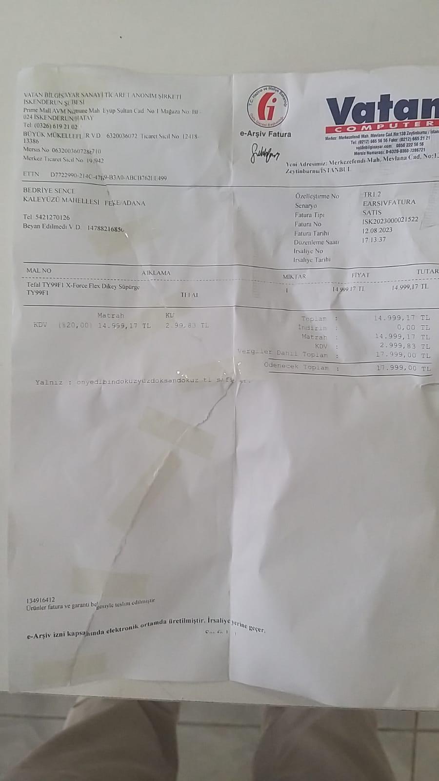 Tefal X-Force Flex 15.60 - Şikayetvar