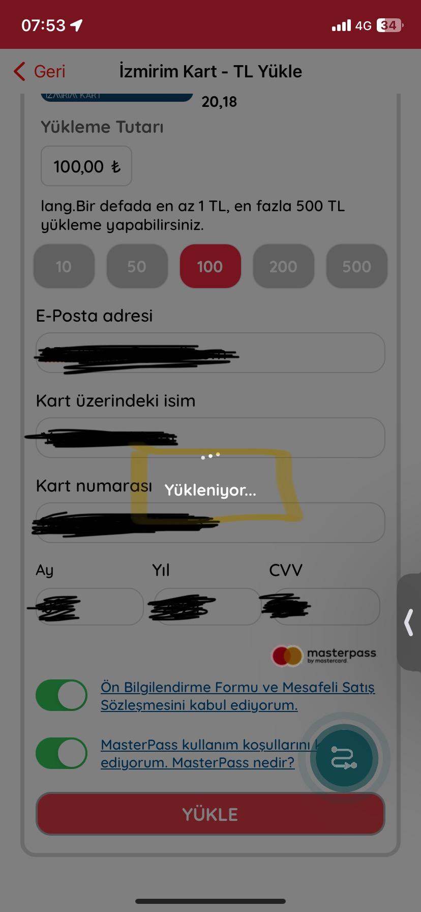 Eshot Mobil Uygulamasında Tl Yüklenememesi - Şikayetvar