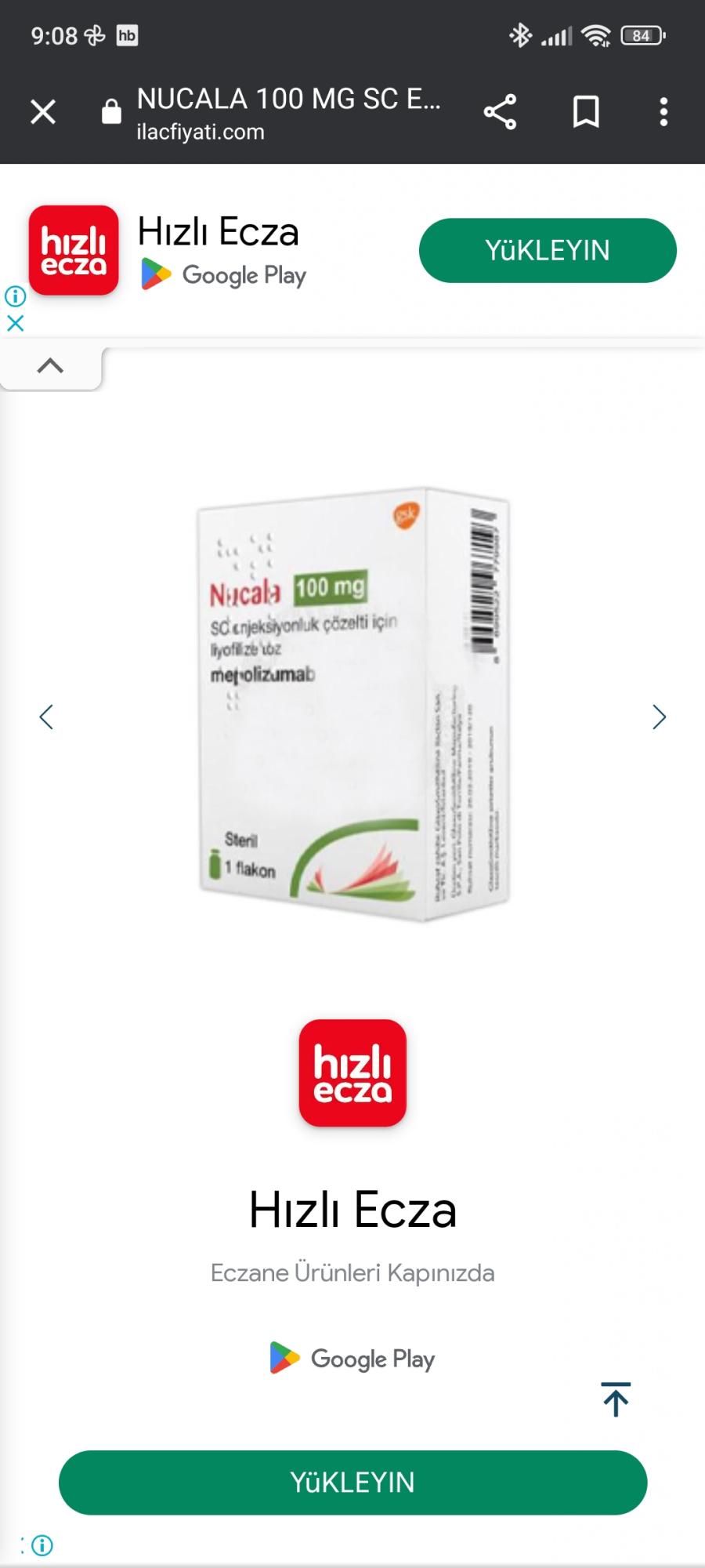 Glaxo Smith Kline Nucala 100 Mg Flakon Erişim Sağlayamama - Şikayetvar