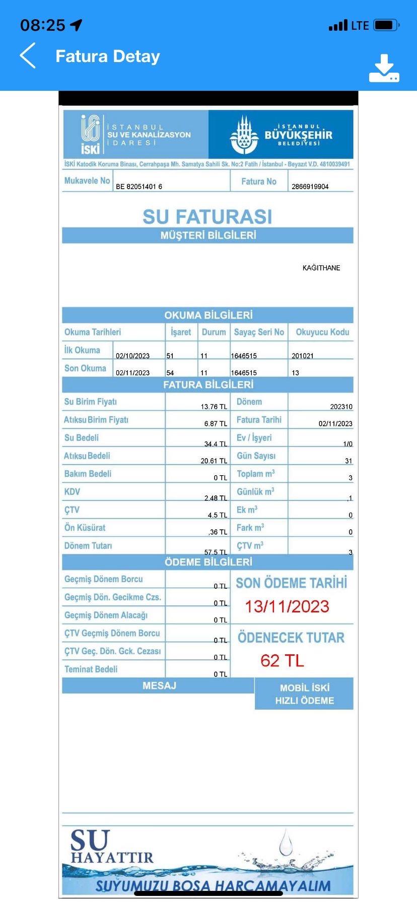 İstanbul Büyükşehir Belediyesi İSKİ - Yüksek Fatura / Hatalı Su ...