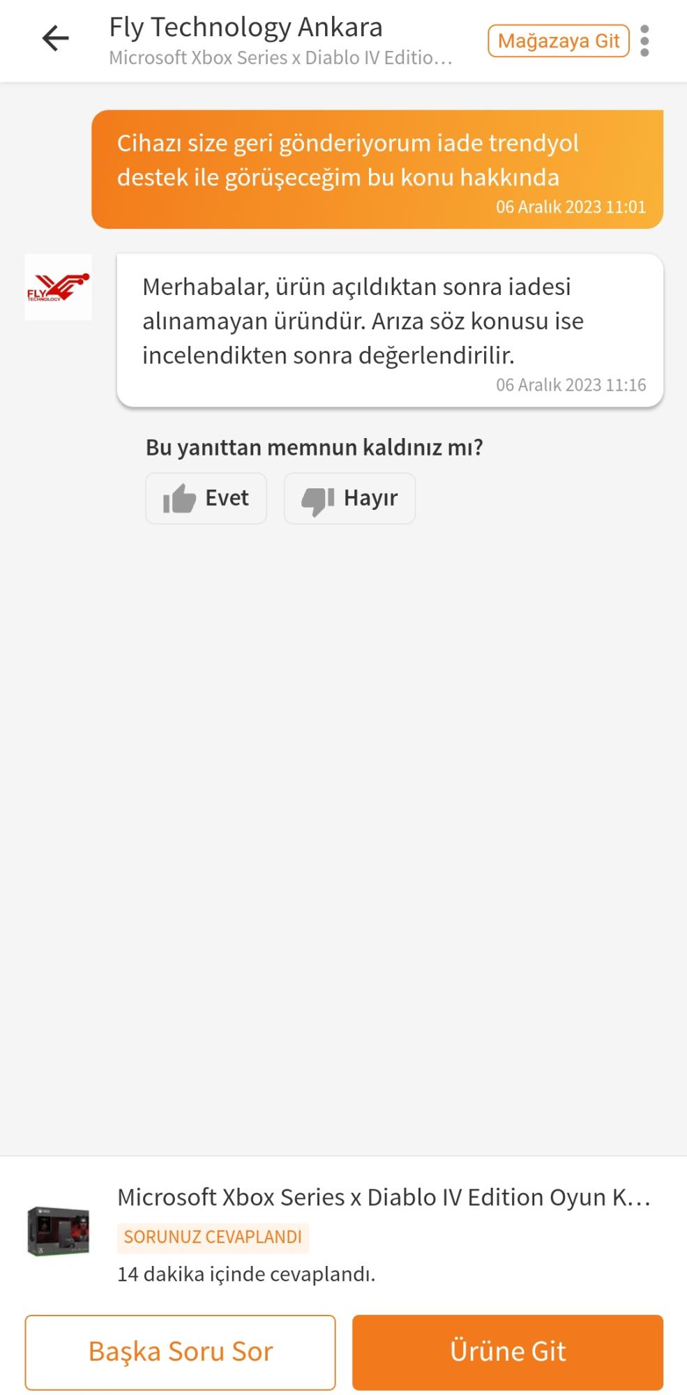 Fly Technology İade Almaması Ve Ayıplı Kusuru Ürün Satması - Şikayetvar