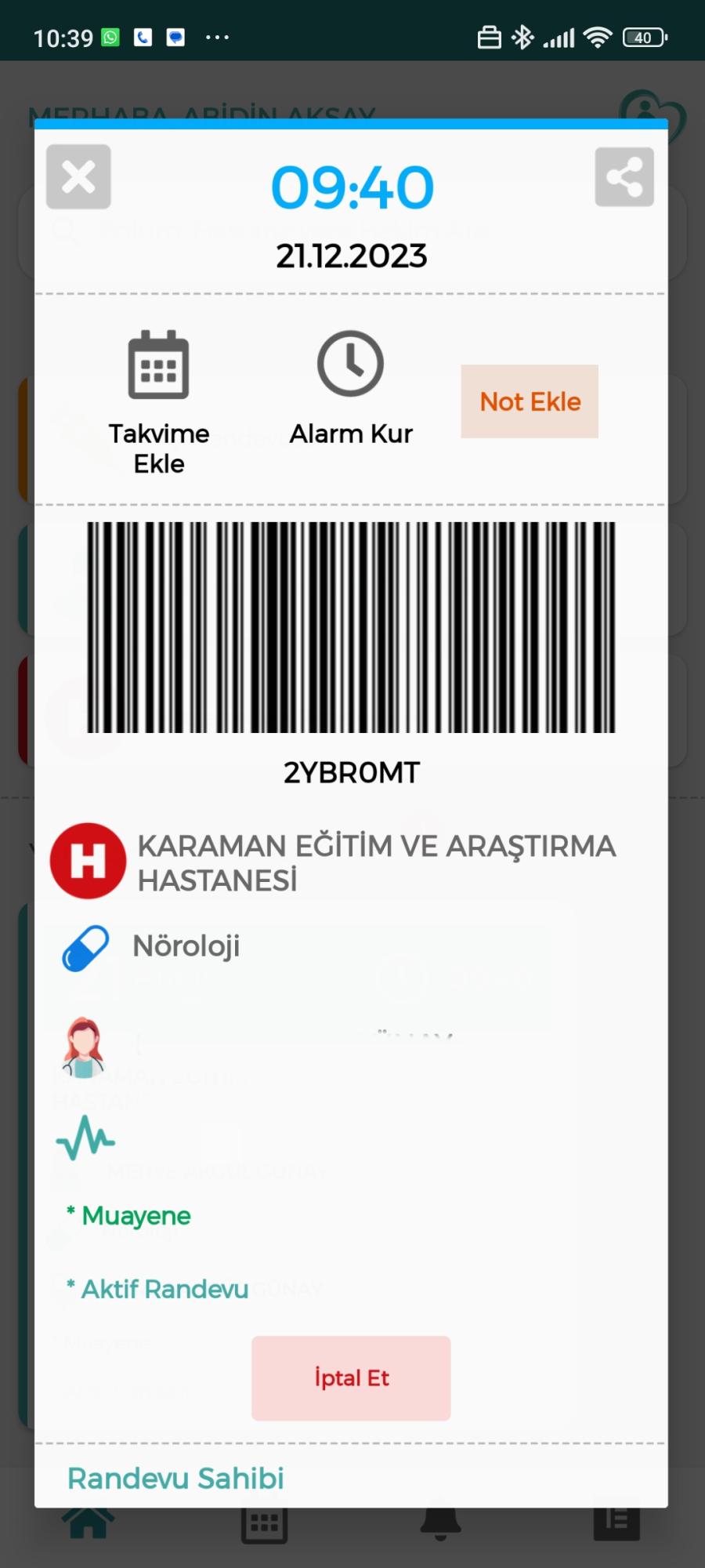 MHRS - 182 MHRS Kendi Kendine Randevu Tarihi Değiştiriyor. - Şikayetvar