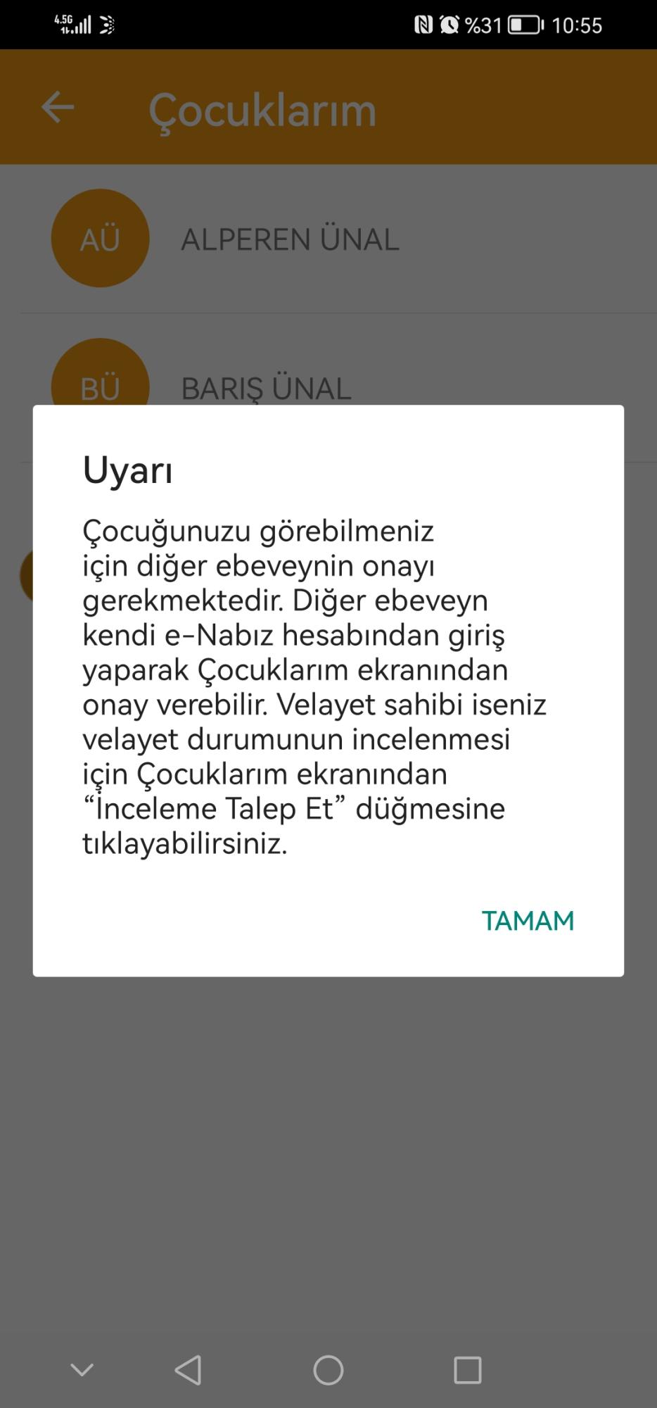 E Nabız Çocukların Sayfasının Görünmemesi - Şikayetvar