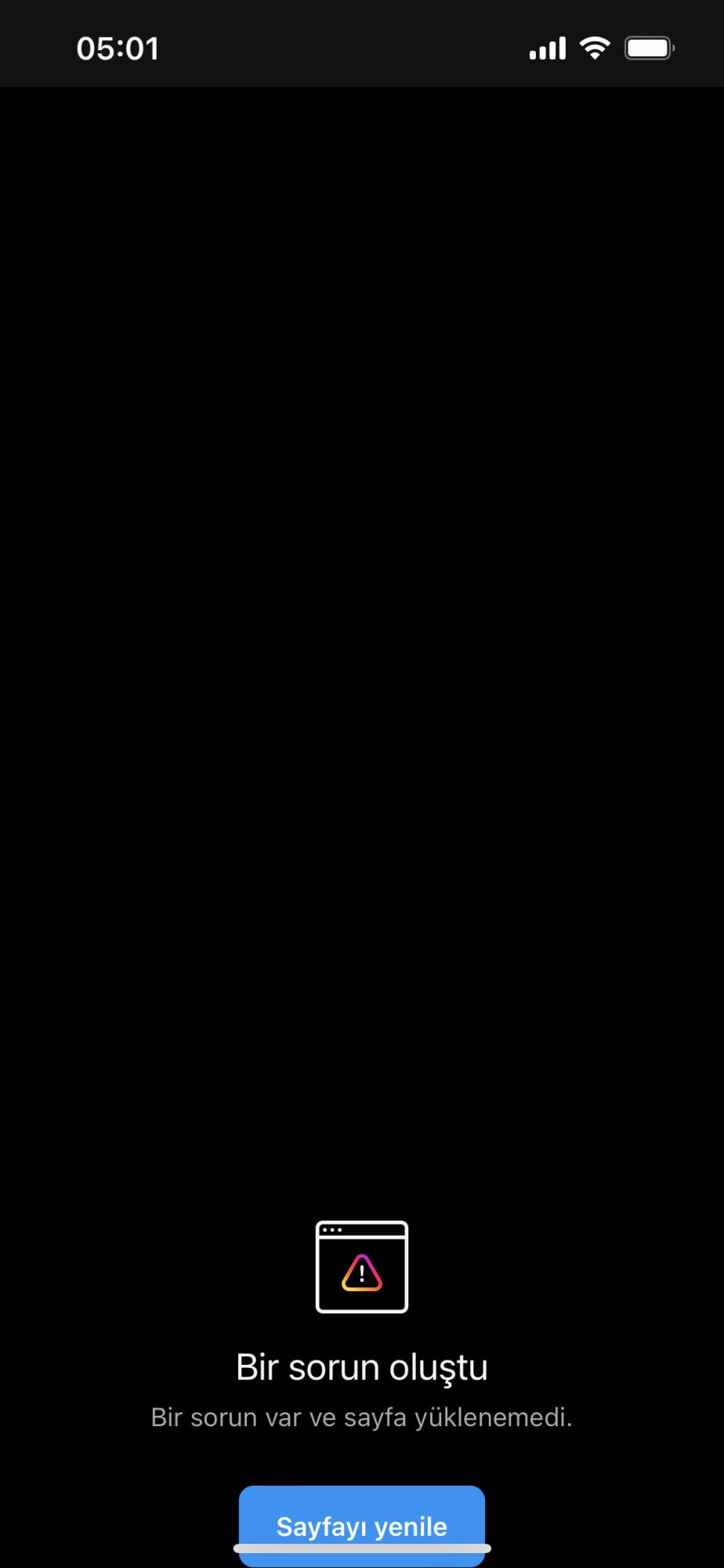 Instagram Siyah Ekran Veriyor - Şikayetvar