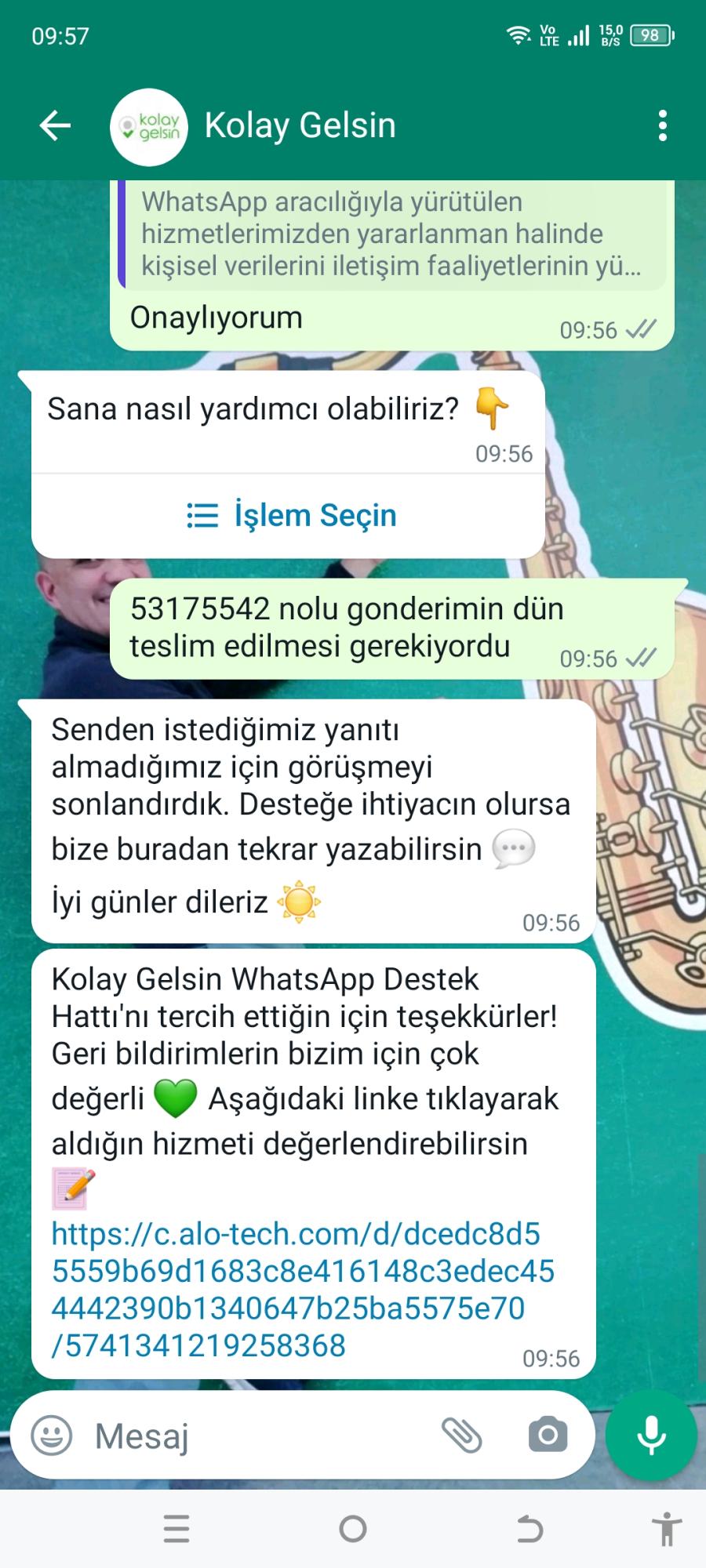 Kolay Gelsin Kolay Gelsin Kargo WhatsApp - Şikayetvar