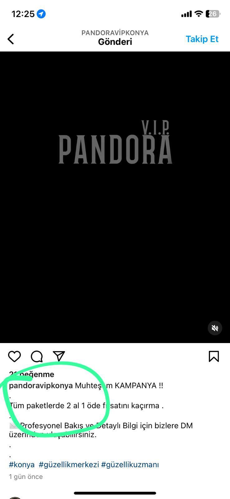 Pandora VIP Estetik & Güzellik Merkezi (Konya) Yılbaşı Kampanyası Hüsranı - Şikayetvar