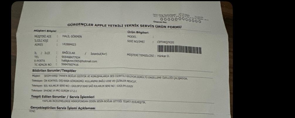 Gürgençler Doa Raporu Yazmadığından Ürün İadesi Ve Değişimi Alamıyorum ...