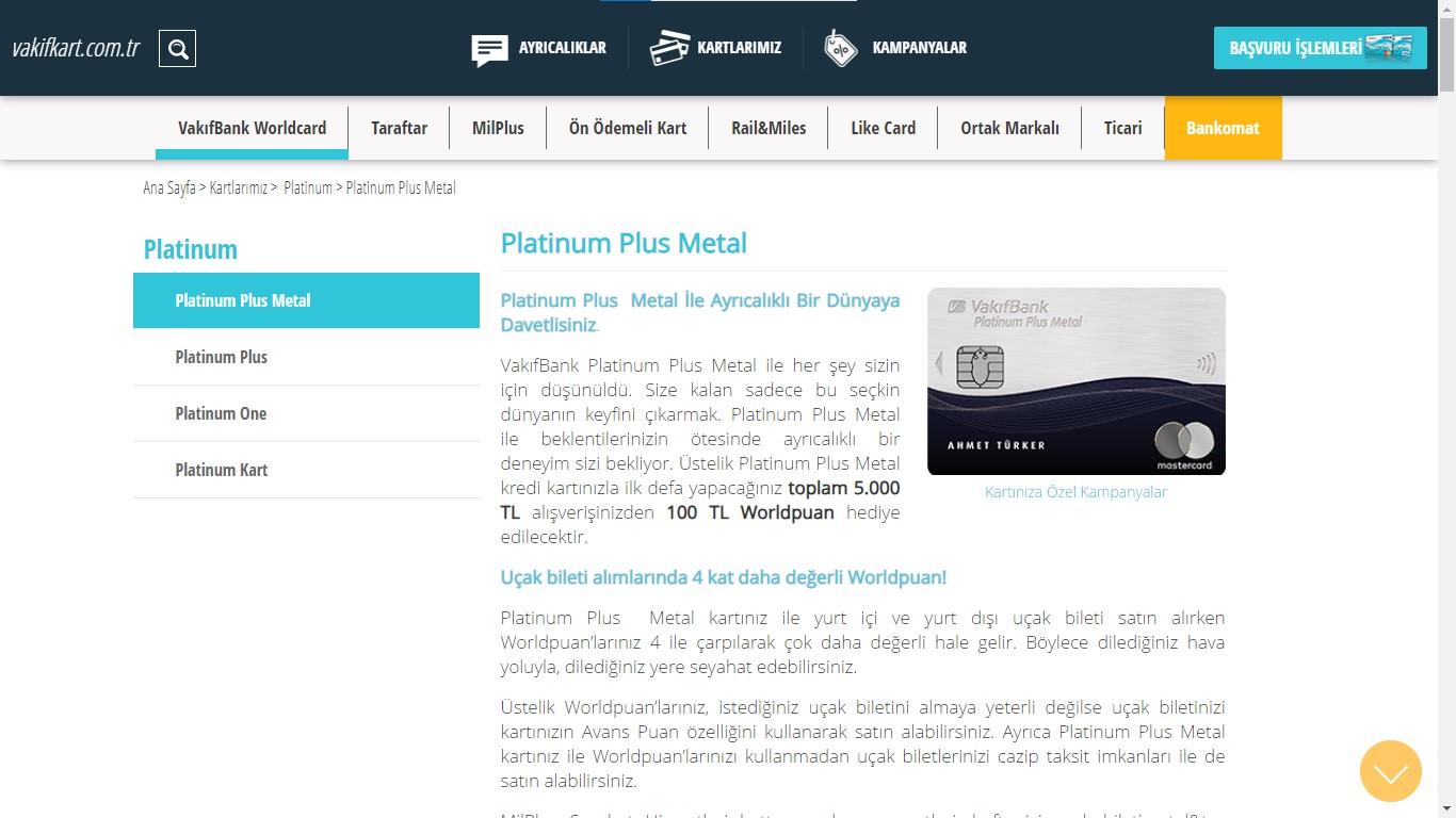VakıfBank Metal Kart Puan Kullanım Katsayısını Haber Vermeksizin Değiştirdi - Şikayetvar